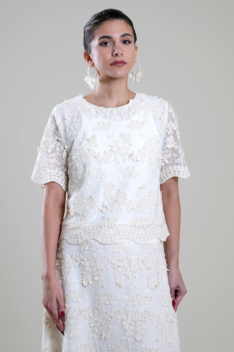 Buy now Embroidered Lace Top for Women Online | Rina – Rina Fashion